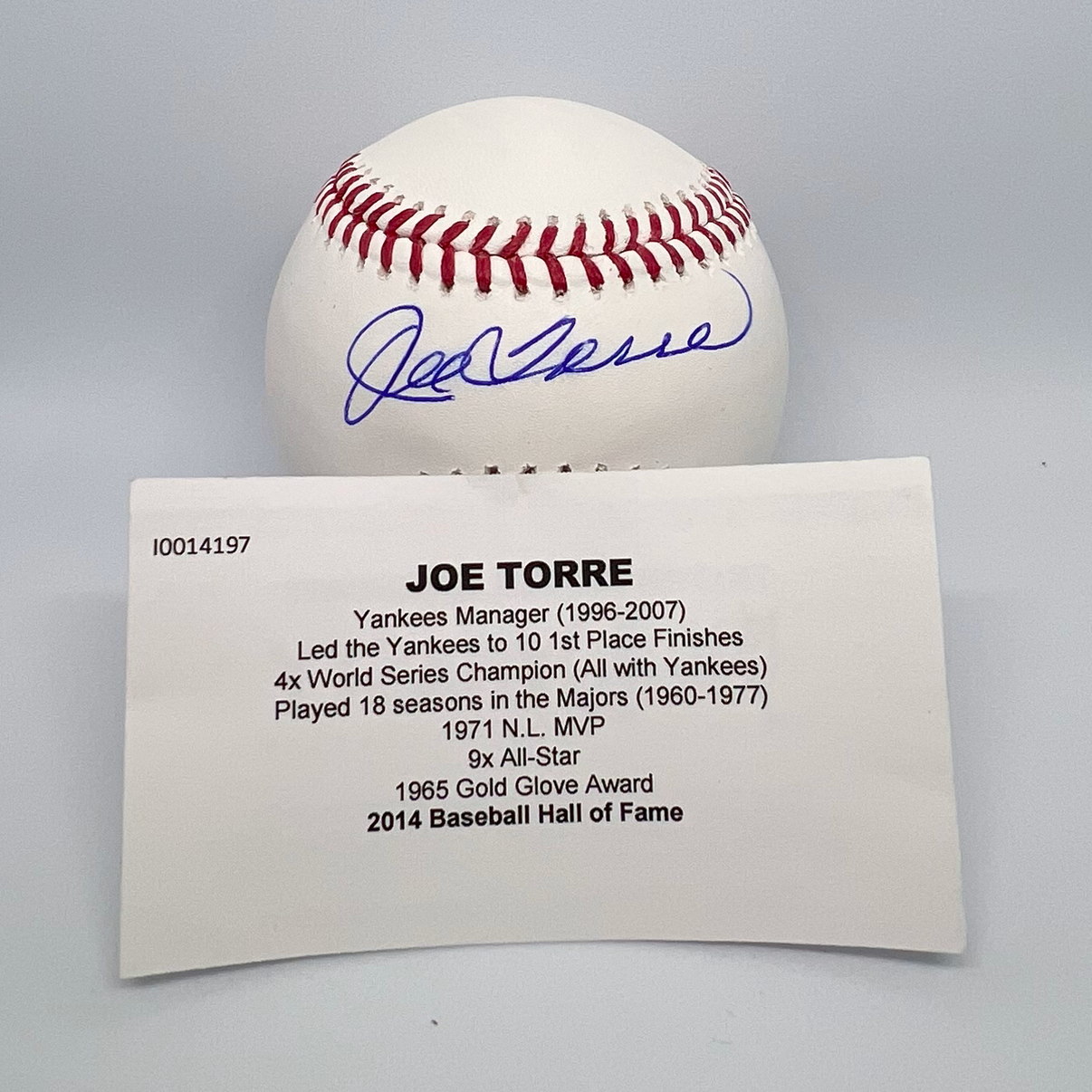 Joe Torre Autographed Baseball – RSR Autographs